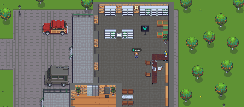 4-Floor Building with Basement Portfolio for Echelon HQ on Gather Town