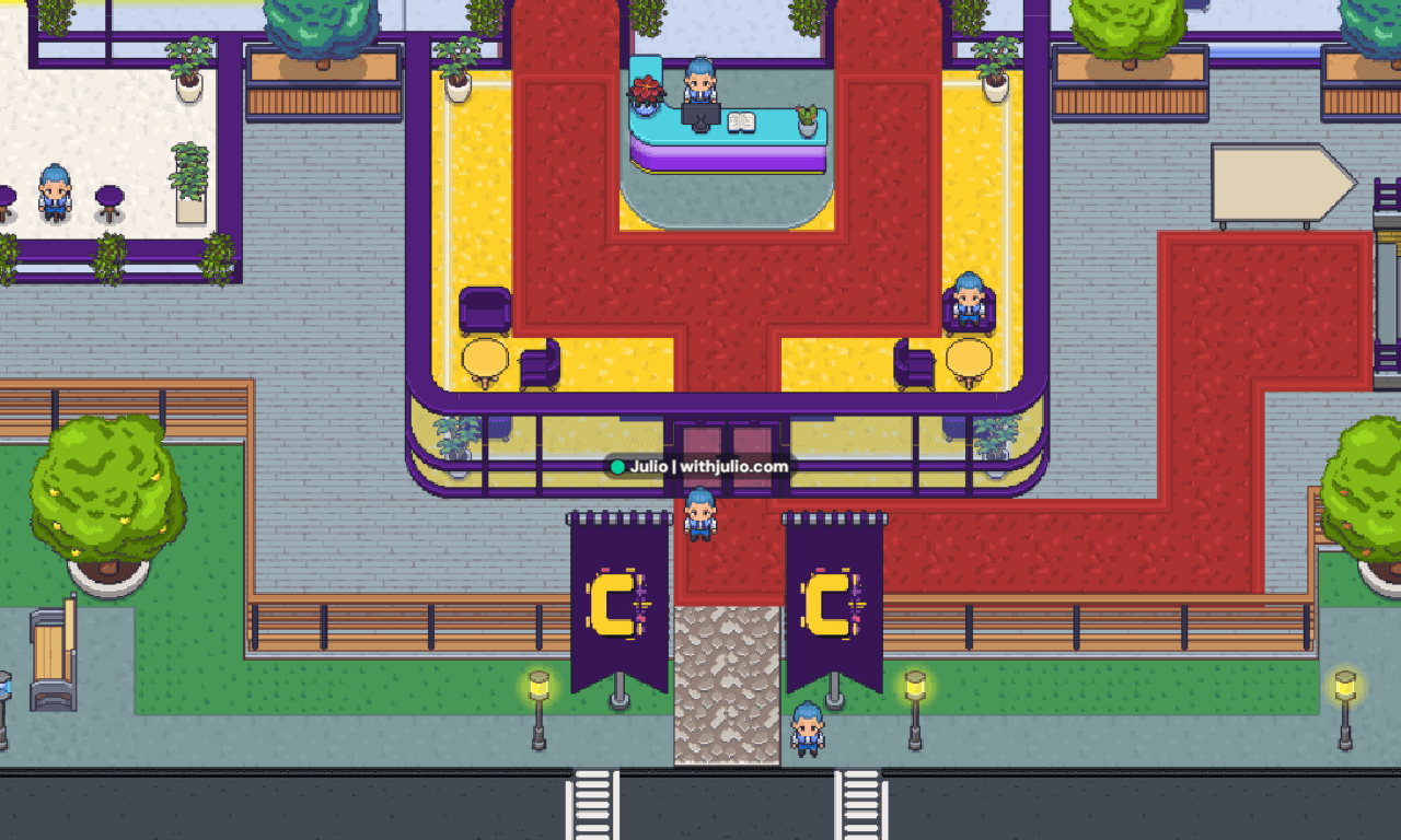 Modern Office Tower Building - Gather Town Portfolio - With Julio