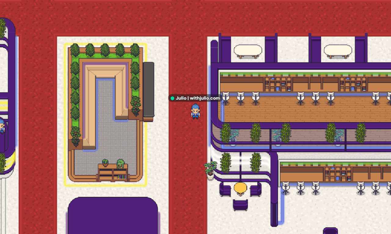 Modern Office Tower Building - Gather Town Portfolio - With Julio